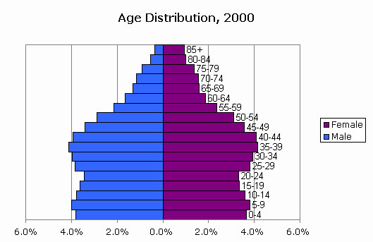 CensusScope -- Population Pyramid and Age Distribution Statistics