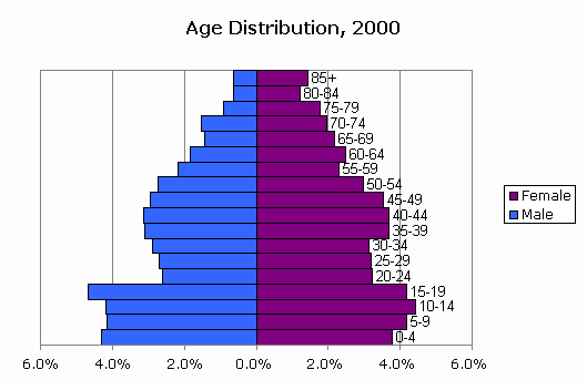 CensusScope -- Population Pyramid and Age Distribution Statistics
